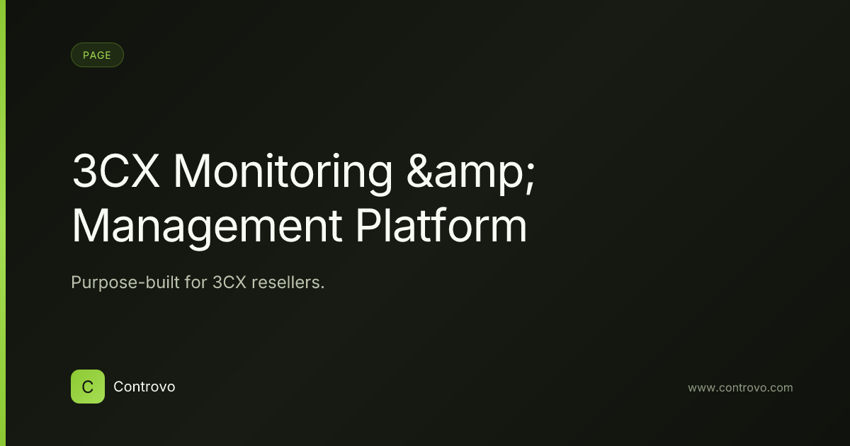Features — 3CX Monitoring & Management | Controvo